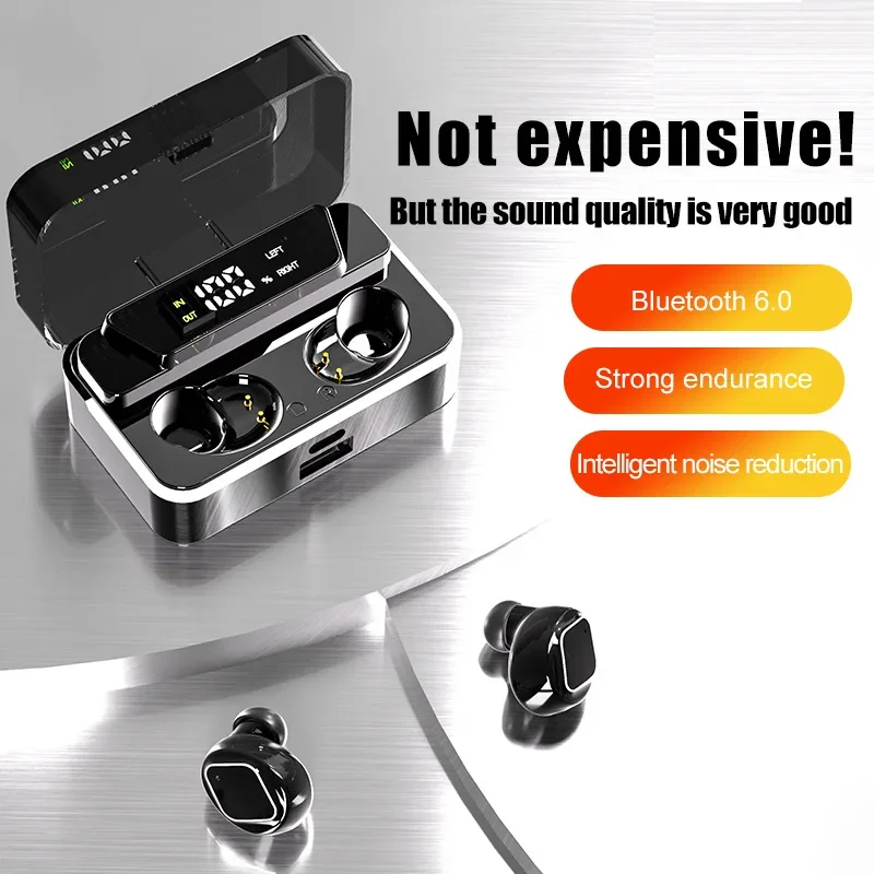 Wireless Bluetooth Headphones TWS Headsets With Mic Stereo Sport In-ear ...