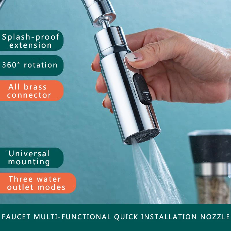 360 Degree Faucet Anti-splash Head Convenient Installation Kitchen ...