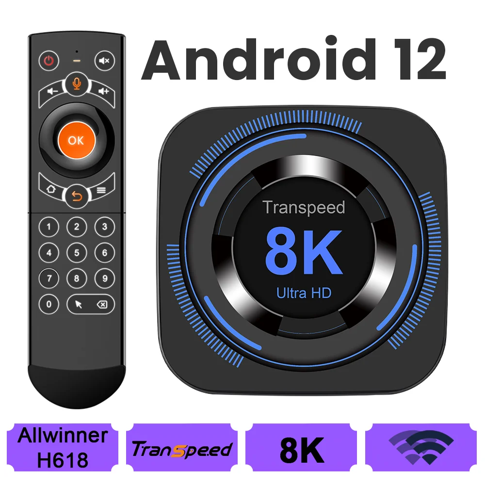 Transpeed-TV-Box-con-Android-12-Allwinner-H618-Quad-Core-A53-Cortex ...