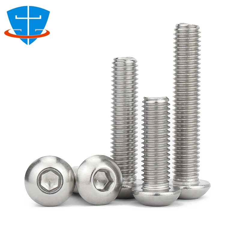 50pcs M2 M3 M4 M5 M6 M8 M10 M12 M16 304 Stainless Steel Round Pan Head ...