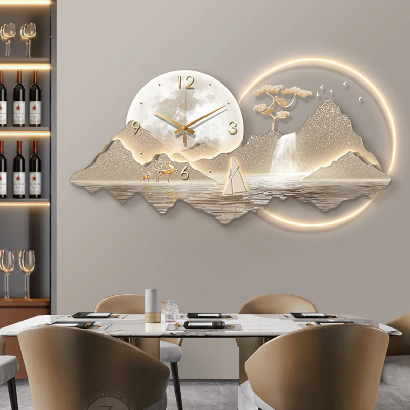 Living-Room-Wall-Clocks-Interior-Art-Mural-Luxury-Modern-Aesthetic-Wall ...