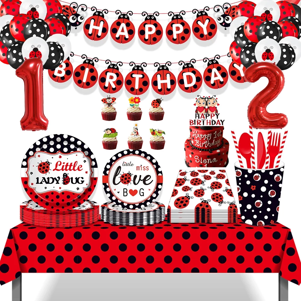 Ladybug Decorations For 1st Birthday Party
