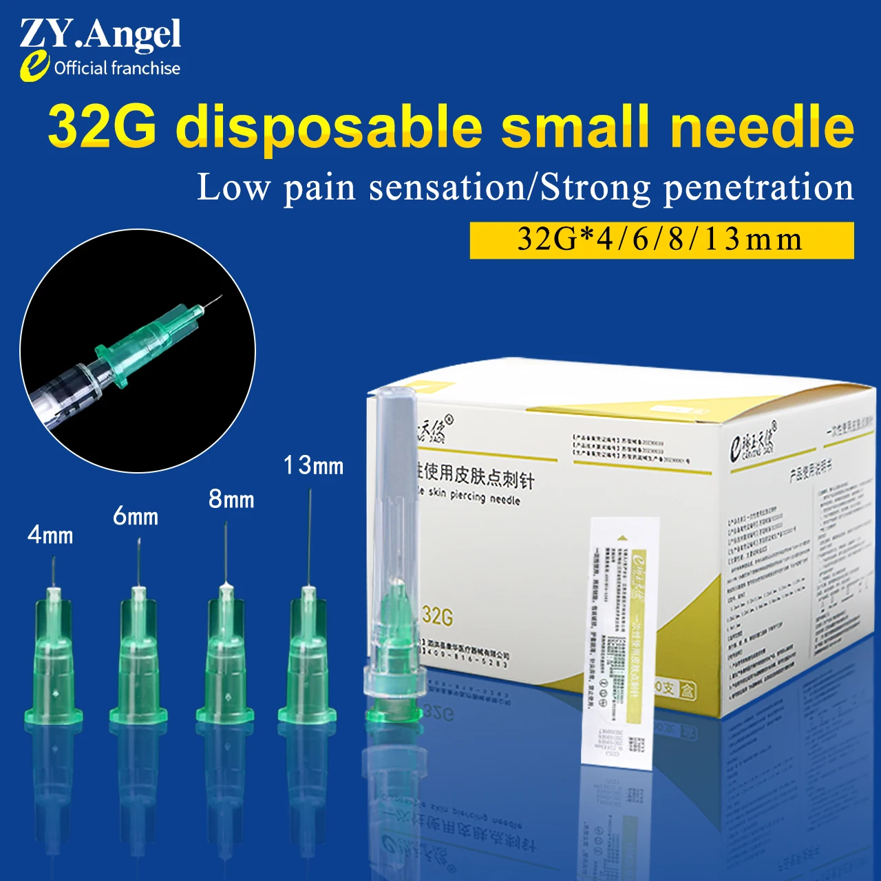 32G handmade needle 4mm/6mm/8mm/13mm disposable ultra-fine cosmetic ...