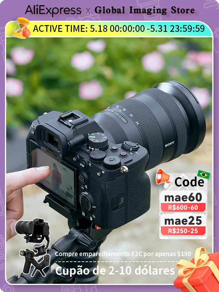 Sony alpha a7 iv a7m4 câmera sem espelho quadro completo 5 eixos imagem estabilizador fotografia ...