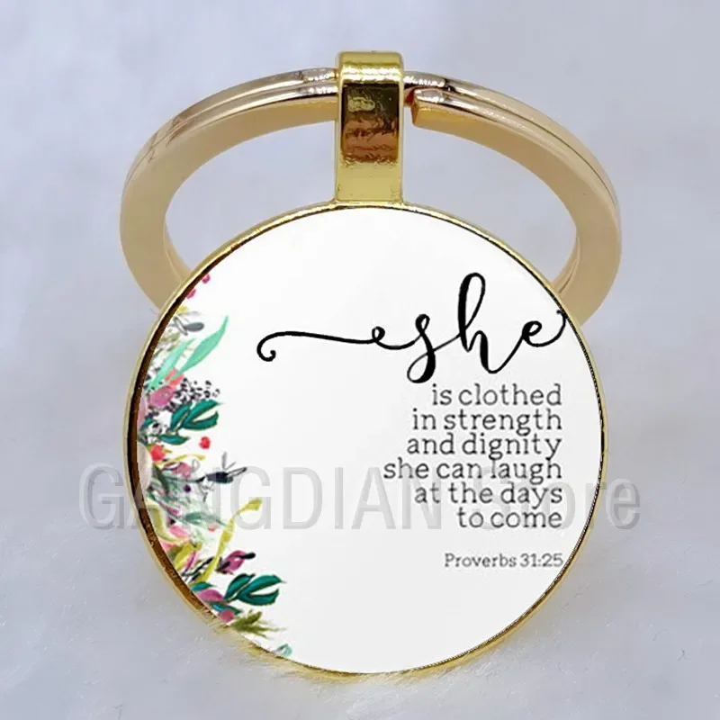 Christian-Bible-Key-Chain-Heart-Charm-Scripture-Verse-Stainless-Steel ...