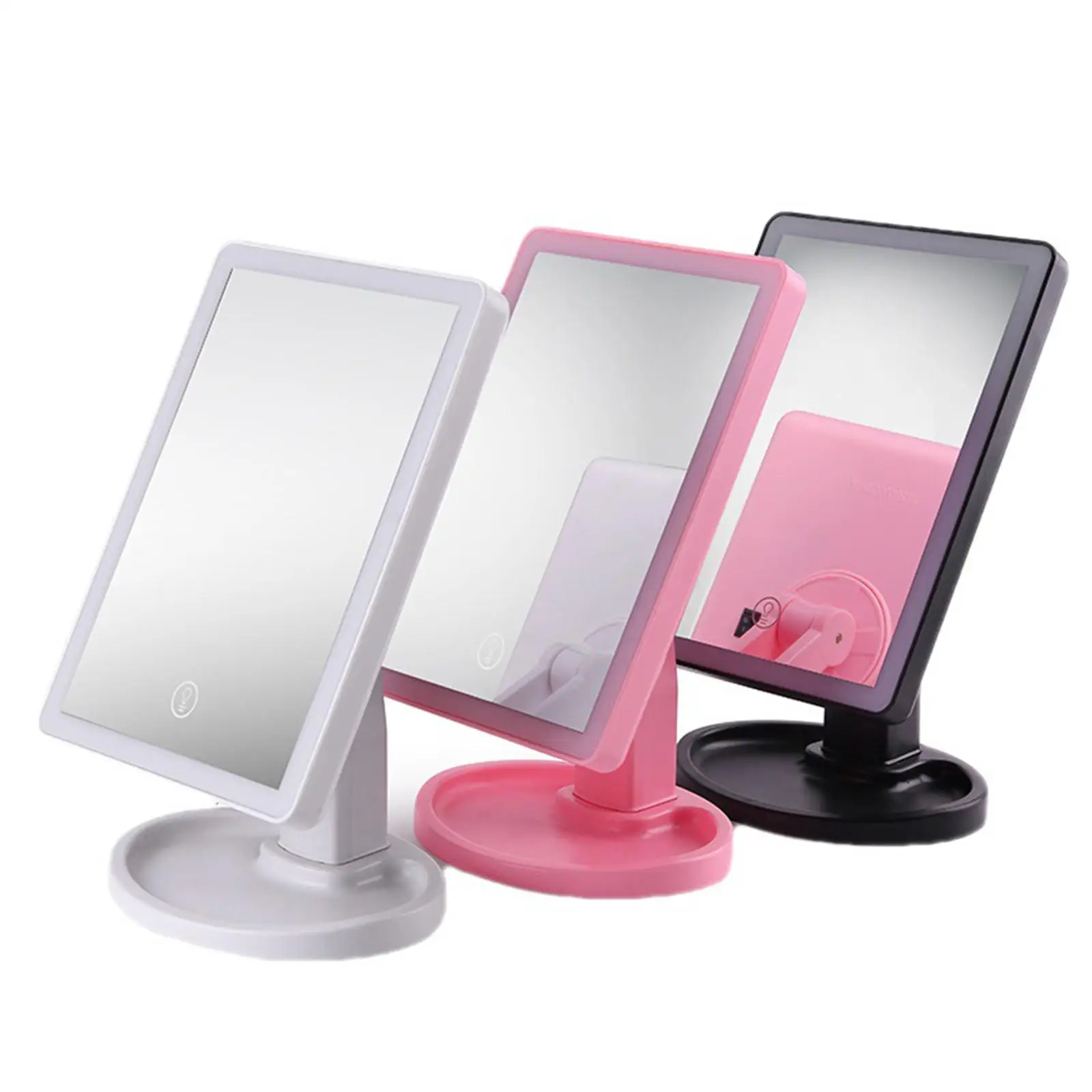 LED-Makeup-Mirror-USB-Rechargeable-Dimmable-Lights-Desk-Vanity-Mirror ...