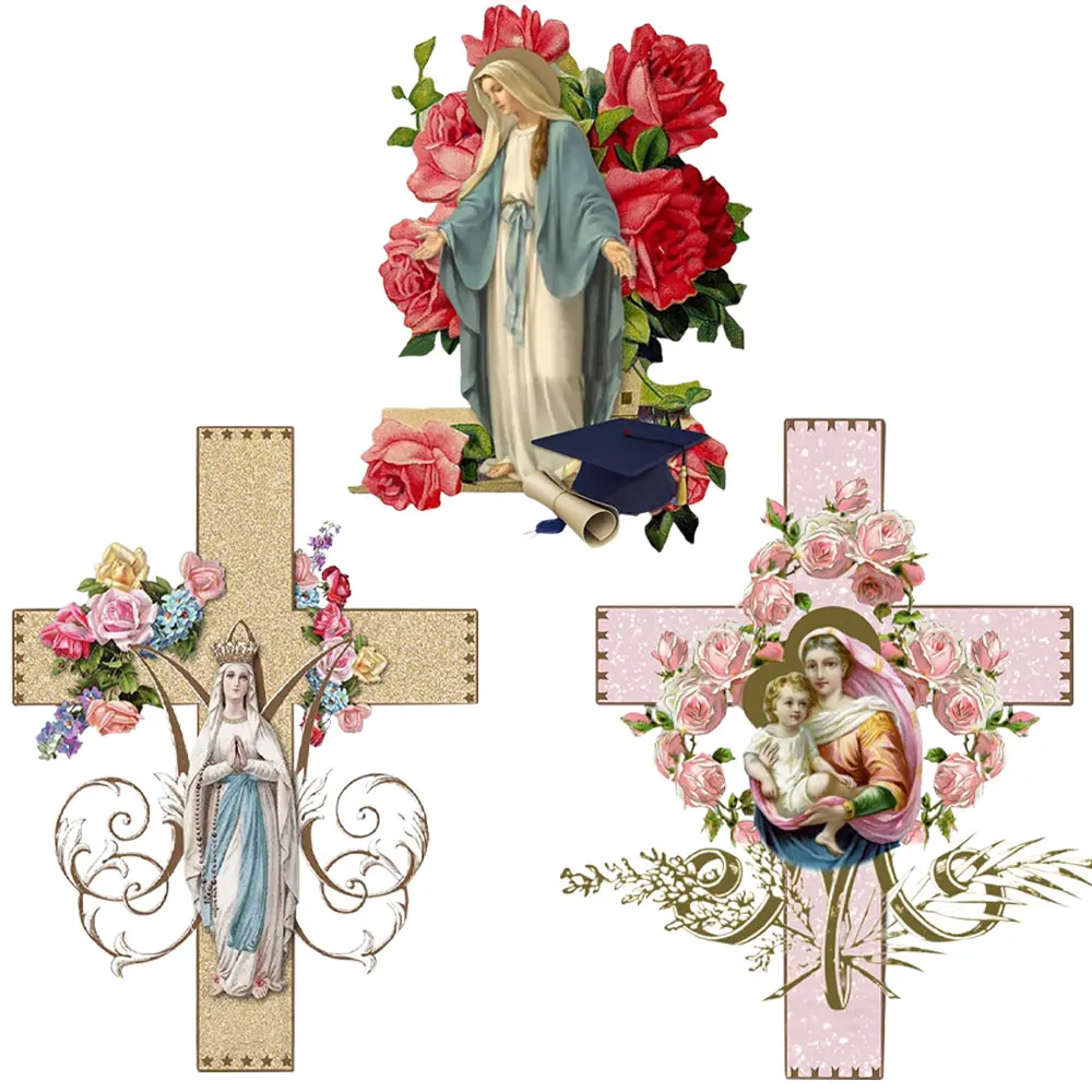 Lady Of Guadalupe Iron On Patches Heat Transfer For Clothing DIY Thermo ...