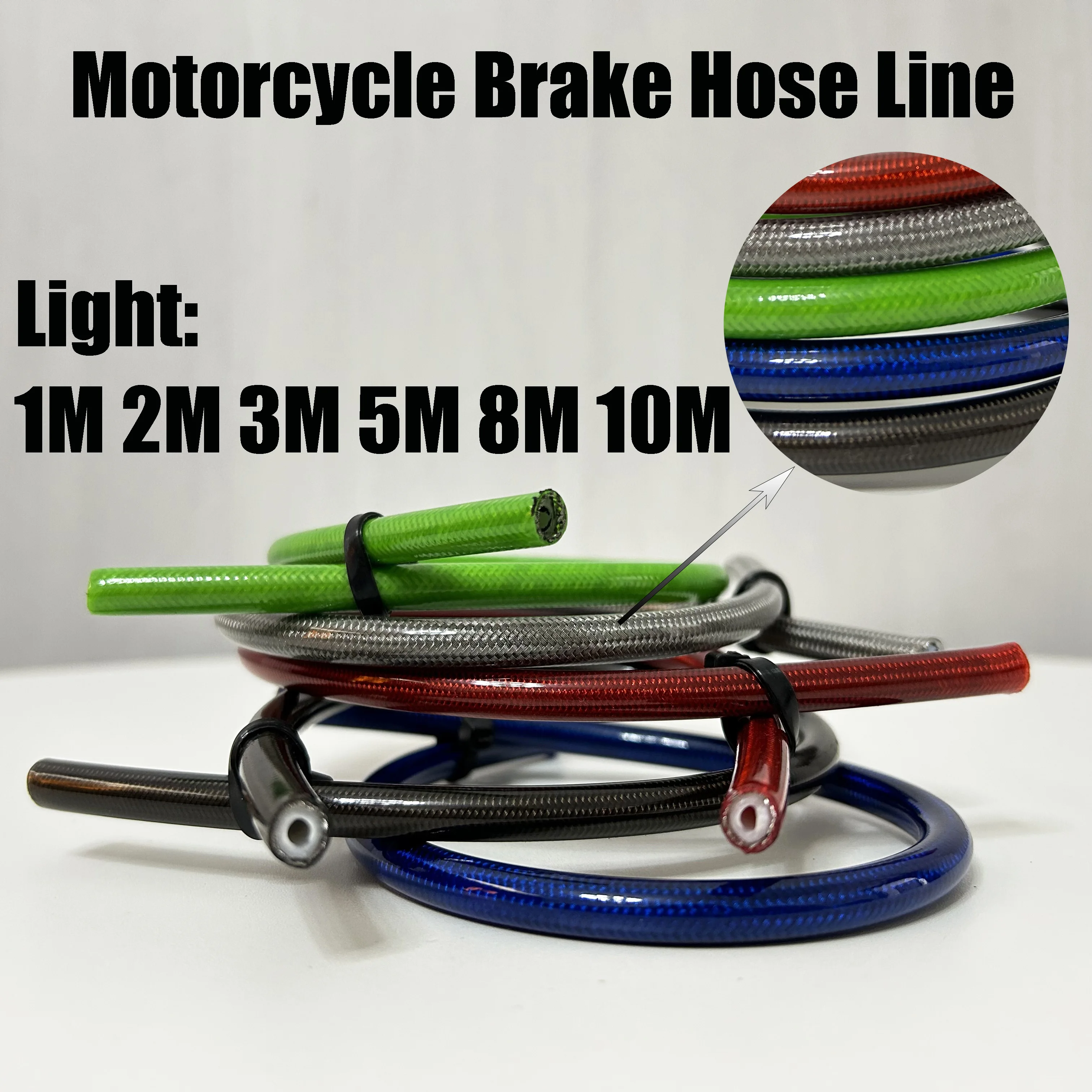 Universal-Motorcycle-1M-2M-3M-5M-8M-10M-AN3-Braided-Brake-Line ...