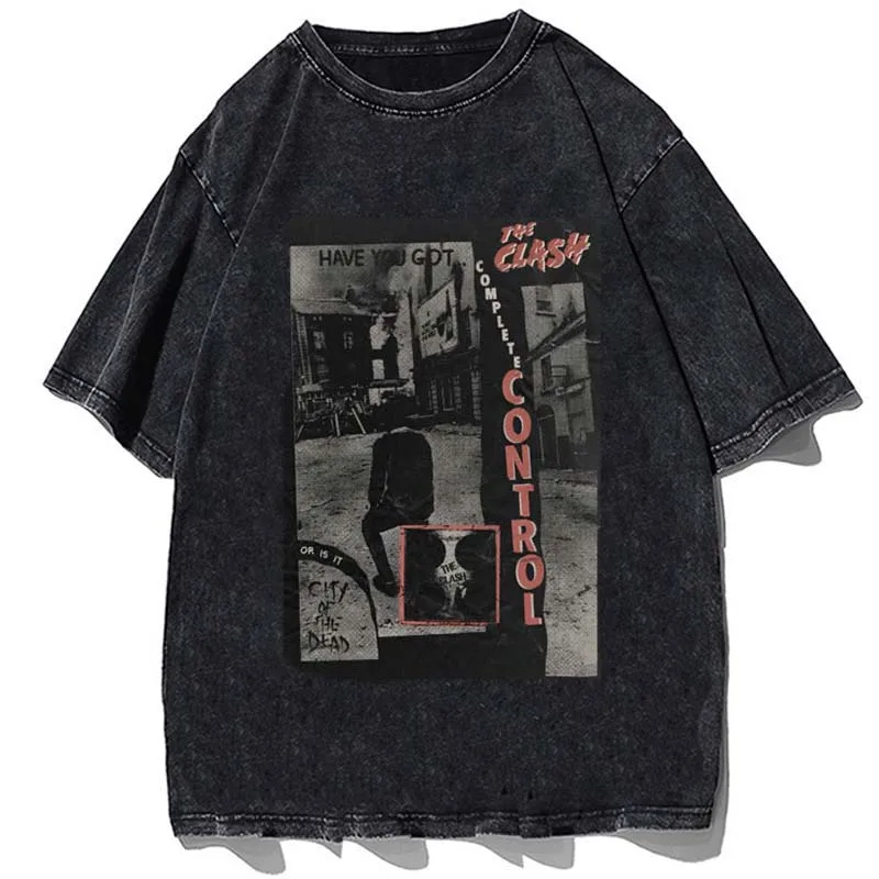 Streetwear 2023 Vintage Graphic Print Punk Tshirts Hip Hop Gothic T Shirts Mens Harajuku Casual ...
