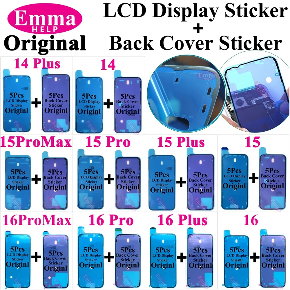 10pcs Back Cover Waterproof Seal Sticker for iPhone 14 / 15 Pro Max ...