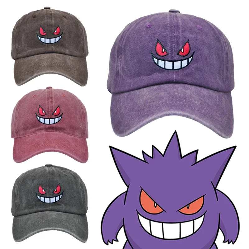 Pokemon-Gengar-Anime-Baseball-Caps-Snapback-Hats-Adjustable-Sports-Caps ...