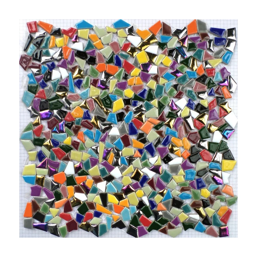rainbow-colorful-ceramc-mosaic-irregular-shaped-seven-color-for ...