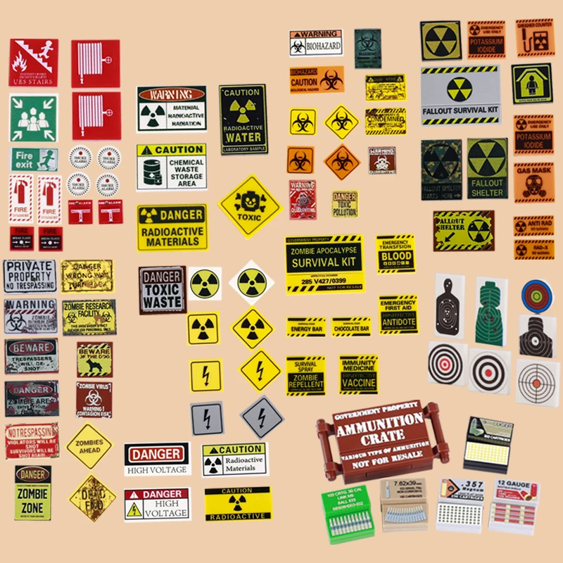 MOC-Military-City-Street-View-Zombie-Figures-Printed-Tile-Building ...