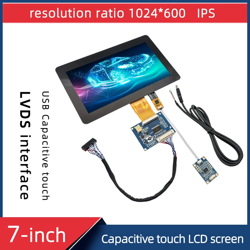 7-inch-LVDS-interface-1024-600-LCD-LCD-screen-16-9-USB-interface-outer ...