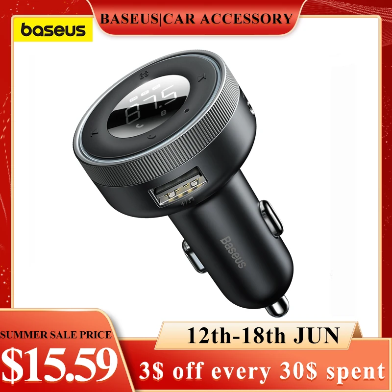 Baseus Fm Tansmitter Wireless Bluetooth 5.0 Fm Radio Modulator Adapter ...