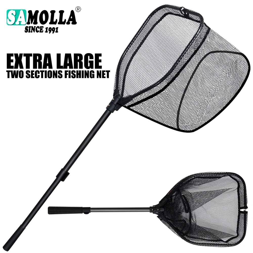 Large-Size-Aluminum-Alloy-Fishing-Net-Rubber-Coated-Landing-Net ...
