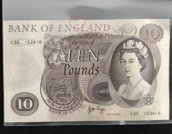 1970-1975-Great-Britain-10-Pounds-Original-Notes-Fuera-De-uso-Ahora ...