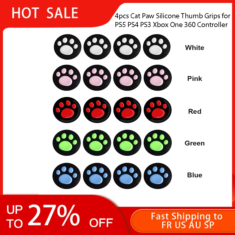 Empu-aduras-de-pulgar-de-pata-de-gato-para-PS5-PS4-PS3-Xbox-One-360 ...