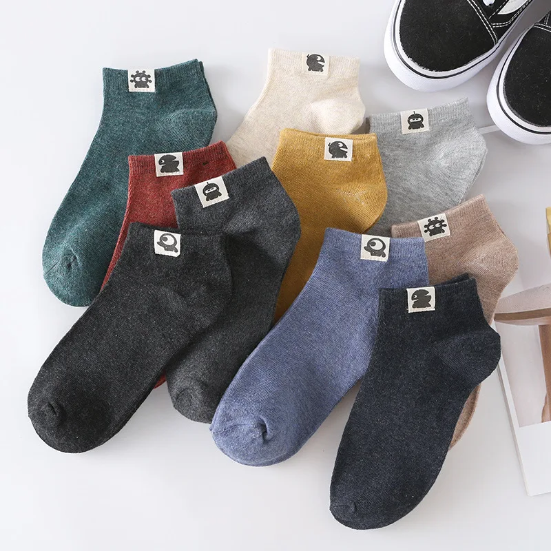 10-Pairs-Lot-Men-s-Socks-Spring-Summer-Alien-Label-Vintage-Solid-Color ...