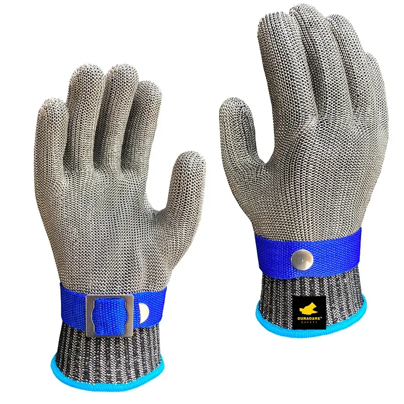 Stainless Steel Gloves Anti-cut Safety Cut Resistant Hand Protective ...