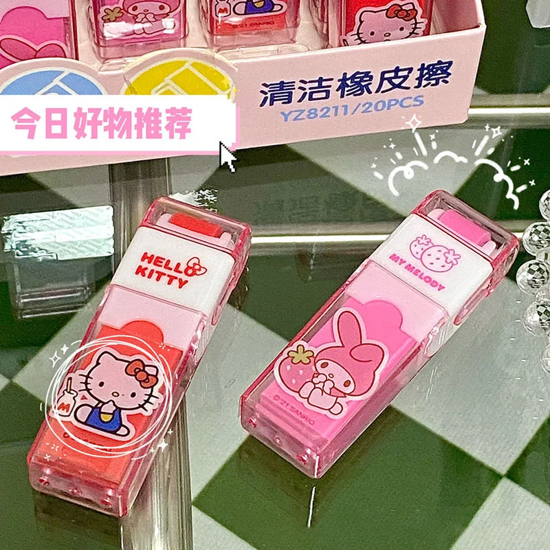Kawaii Sanrios Eraser My Melody HelloKittys Cartoon Roller Girl Heart ...