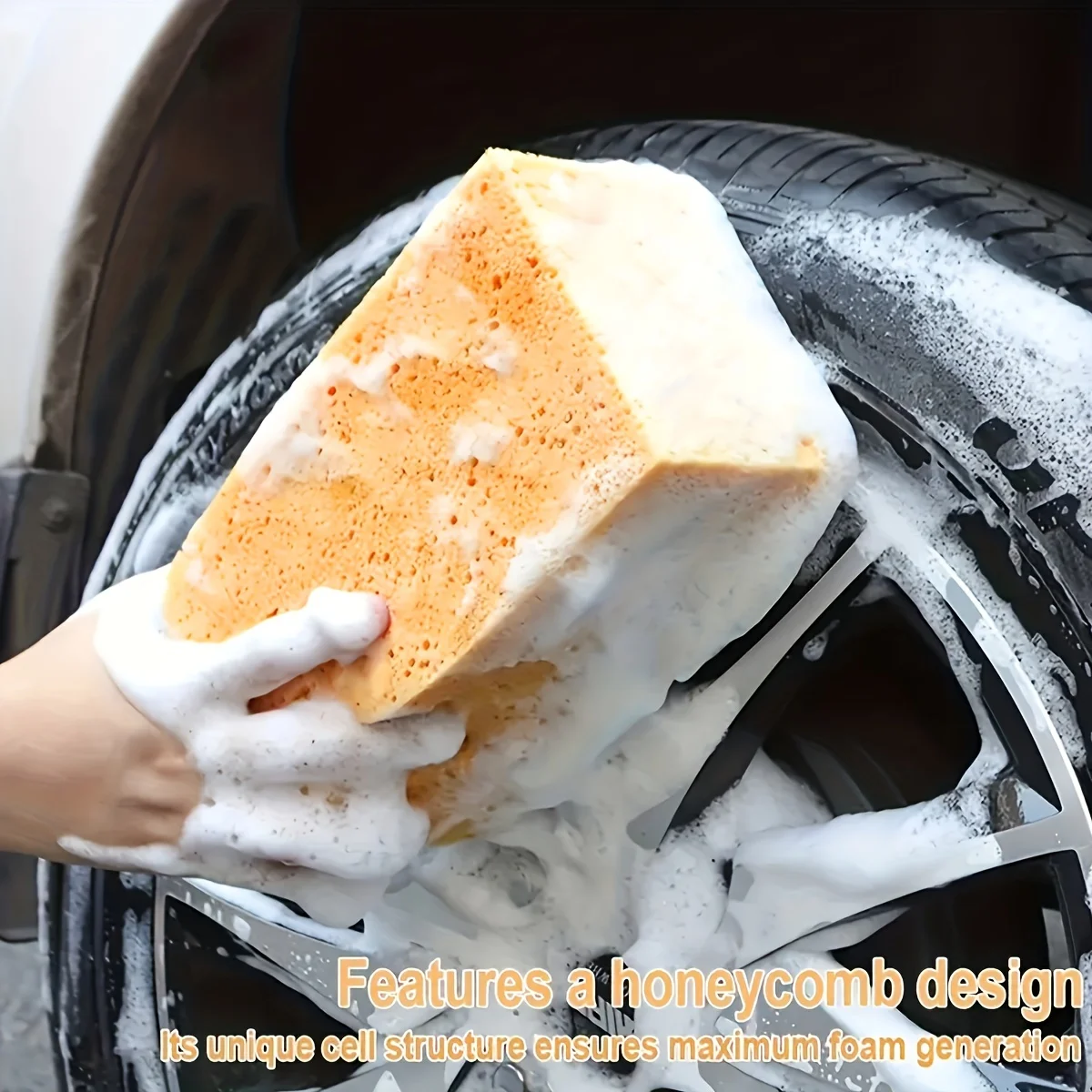 Car Wash Sponge Honeycomb Large Sponges High-density Car Washing Sponge ...