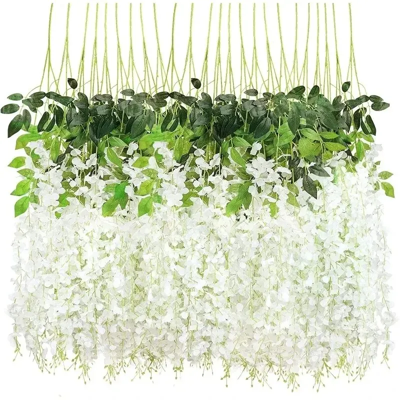 12pcs-Wisteria-Vine-Artificial-Flowers-Wholesale-Trailing-Fake-String ...