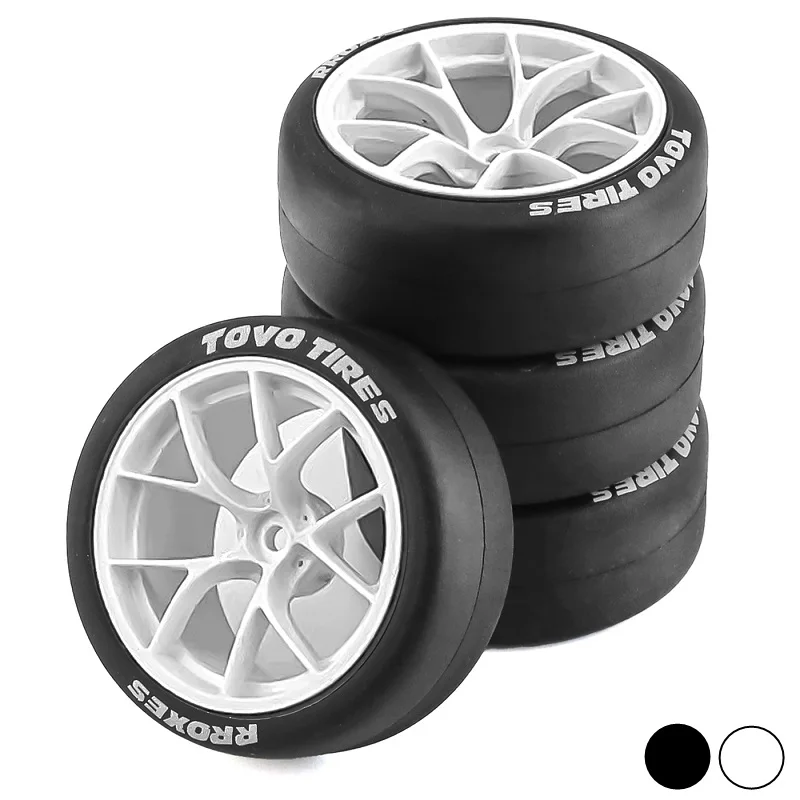 4pcs-65mm-Plastic-Wheel-Rubber-Tire-For-1-10-RC-Car-On-Road-Touring ...