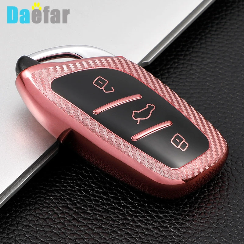 Carbon Fiber Key Cover Case for MG4 MG5 MG6 MG ZS EV HS EHS ZX GT Roewe ...