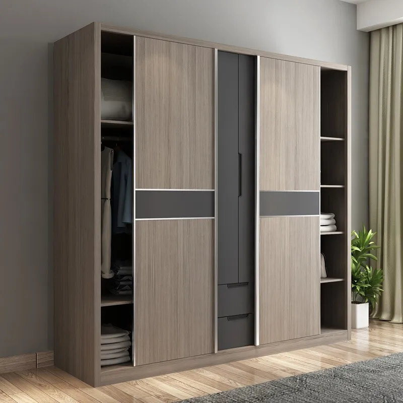 Europe-style-sliding-wardrobe-modern-simple-closet-4-doors-with ...
