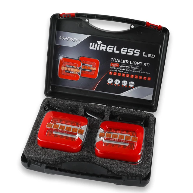 Wireless Trailer Lights 2025 Upgraded – 30M Remote, Magnetic, No ...