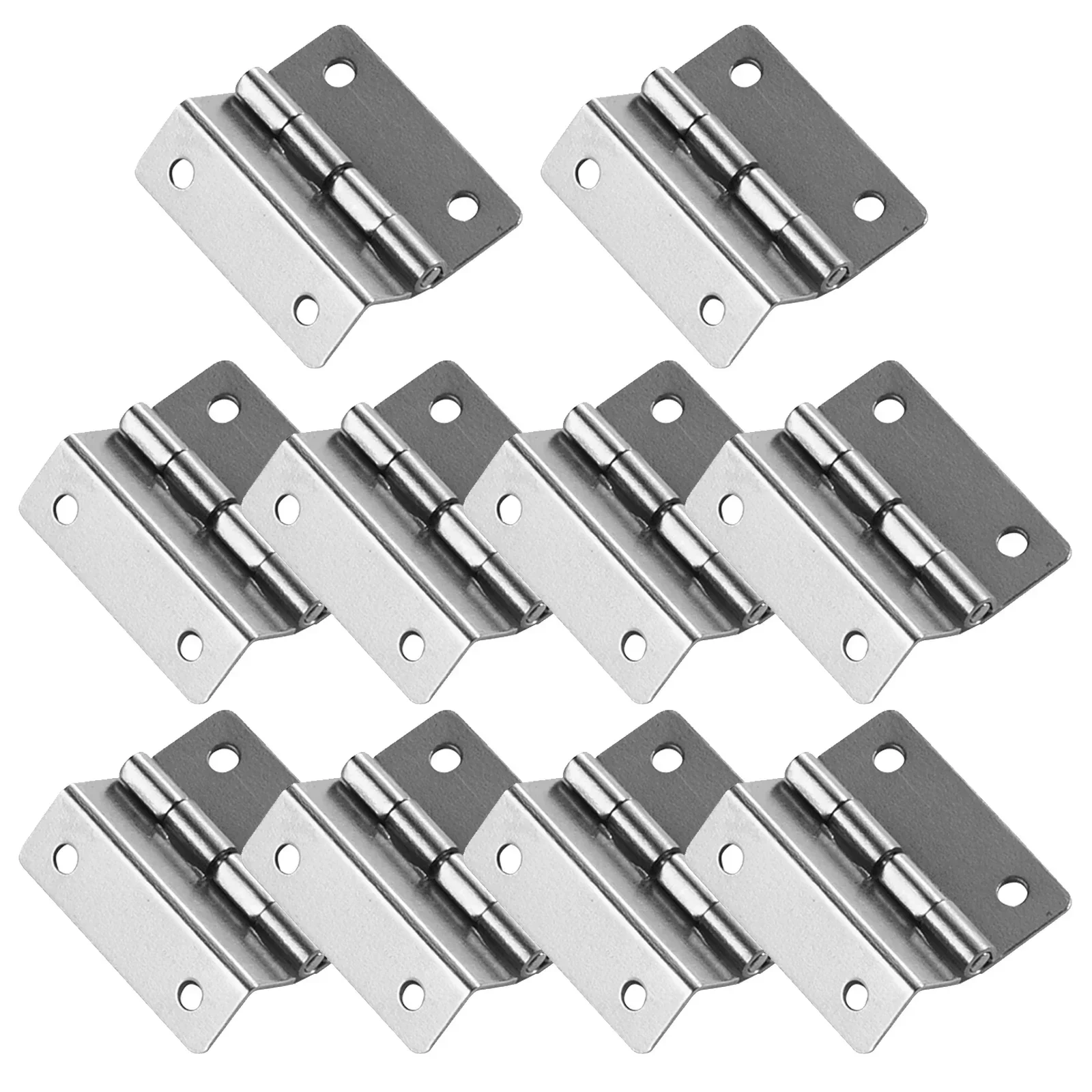 10pcs Tri-Fold Hinge Cabinet Door Hinge Wooden Box Hinge Nickel Plated ...
