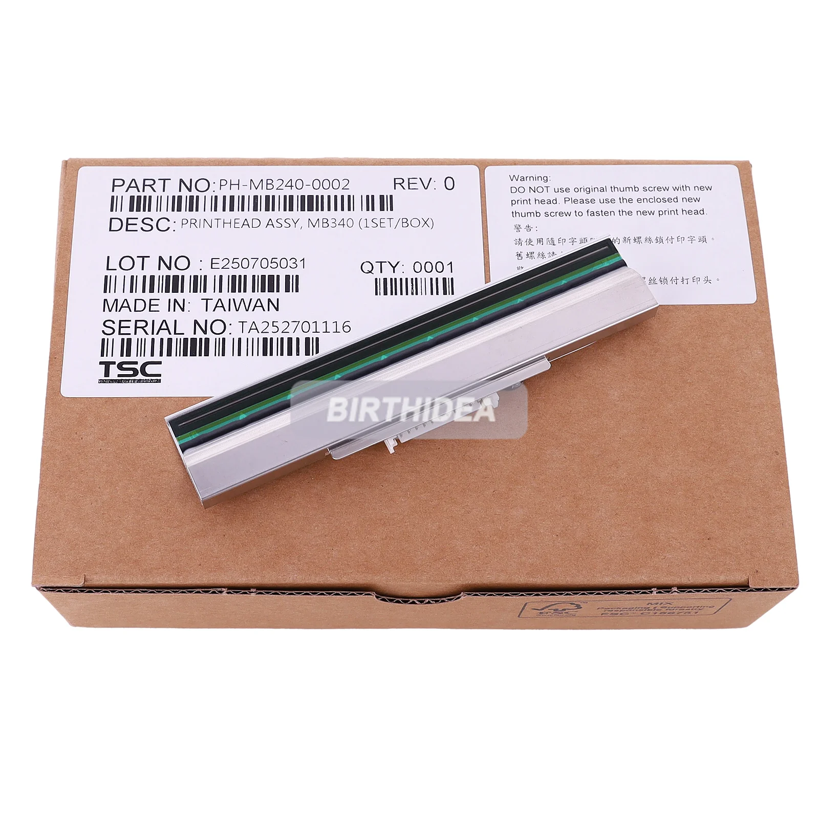 New MB340 Printhead 300DPI for TSC MB340 MB341 MF3400 Thermal Barcode ...