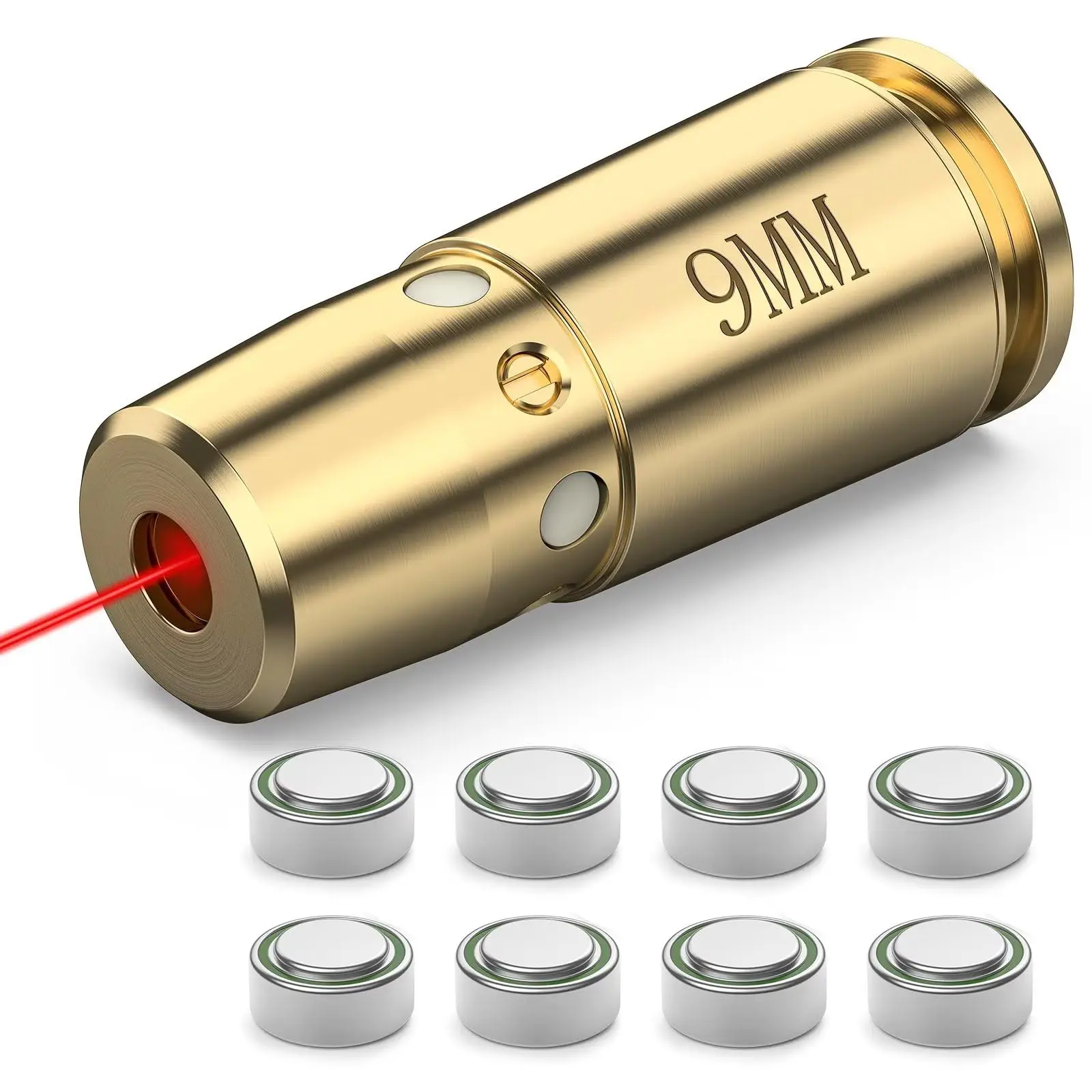 9mm Red Bore Sight Laser Gauge For Hunting with Batteries Precision ...