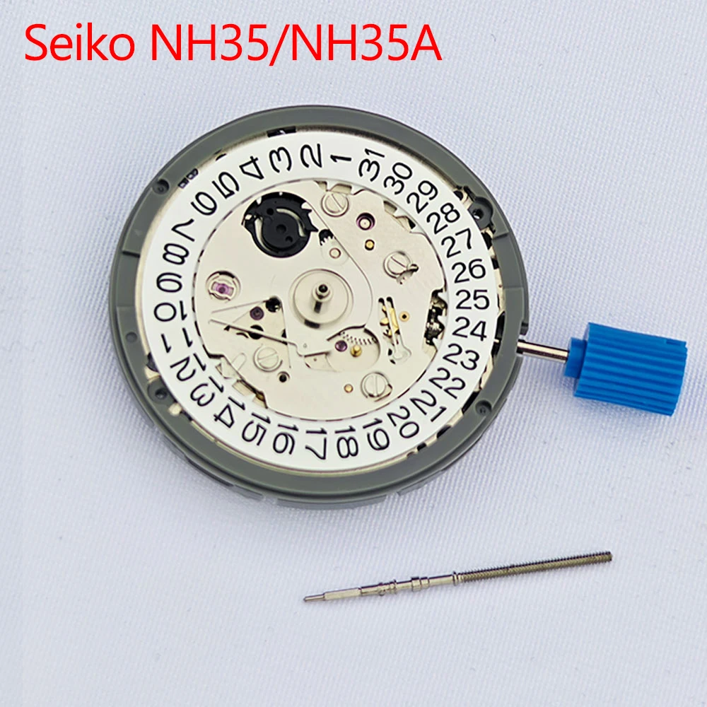 Japan-Original-Seiko-NH35-White-Calendar-Watch-Automatic-Mechanical ...