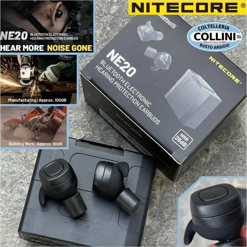 Nitecore-NE20-Bluetooth-Headphones-Earbuds-Rechargeable-Tactical ...