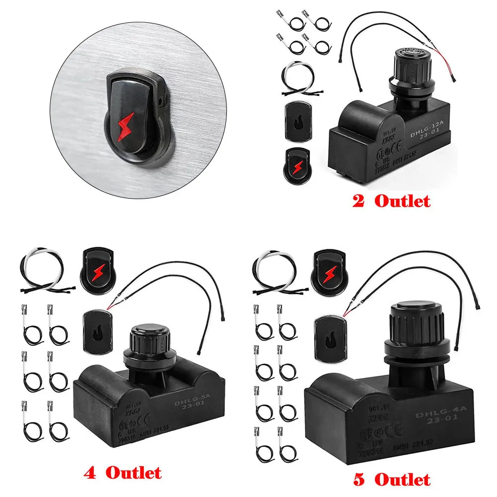 Grill-Ignitor-Electronic-Ignition-Push-Button-Wires-For-2-4-5-Outlets ...