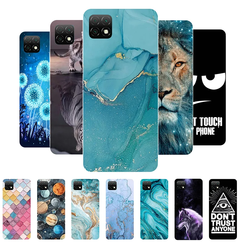 For Huawei Nova Y60 Case Cover Huawei Nova Y60 2021 Case Marble Soft ...