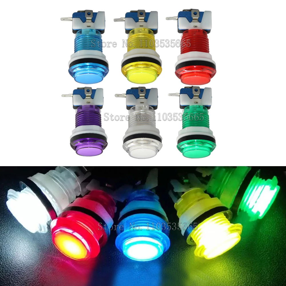 10pcs-lot-Arcade-Game-Push-Button-5v-12v-Led-Light-Illuminated-Blub ...