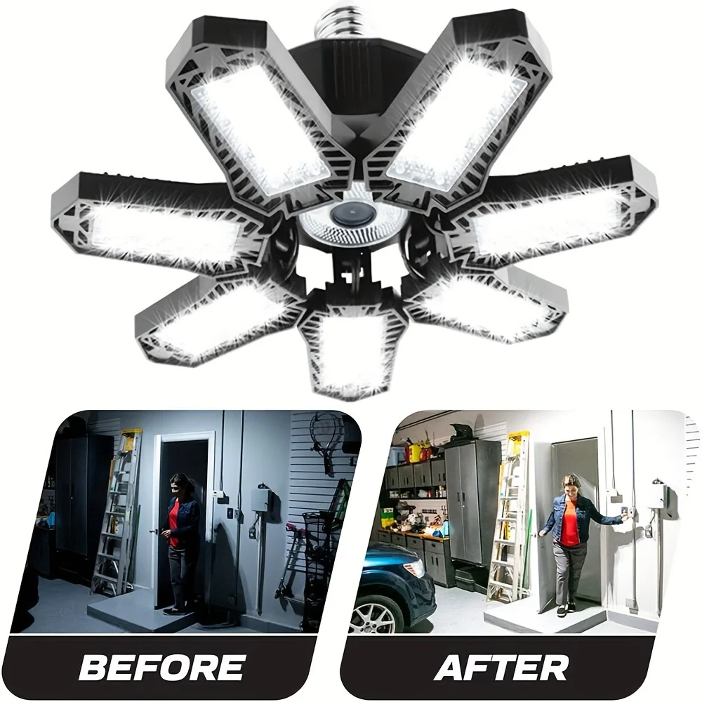 Garagem-LED-deform-vel-com-painel-ajust-vel-ilumina-o-de-teto-l-mpada ...