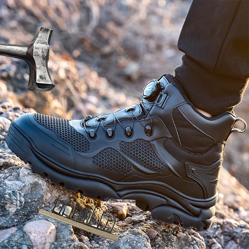 Rotary-Buckle-Work-Protective-Shoes-Leather-Safety-Shoes-Puncture-Proof ...