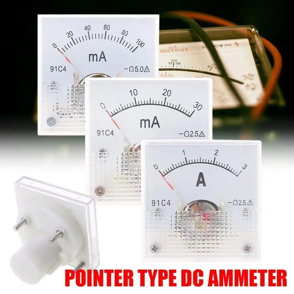 91C4-Ammeter-Head-0-1A-2A-3A-5A-10A-300mA-500mA-DC-Amp-Meters-Analog ...