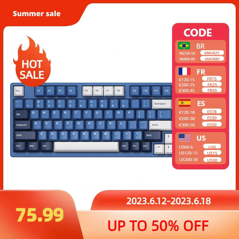 Keycaps Mechanical Keyboard Akko | Akko Cherry Profile Keycaps | Akko ...