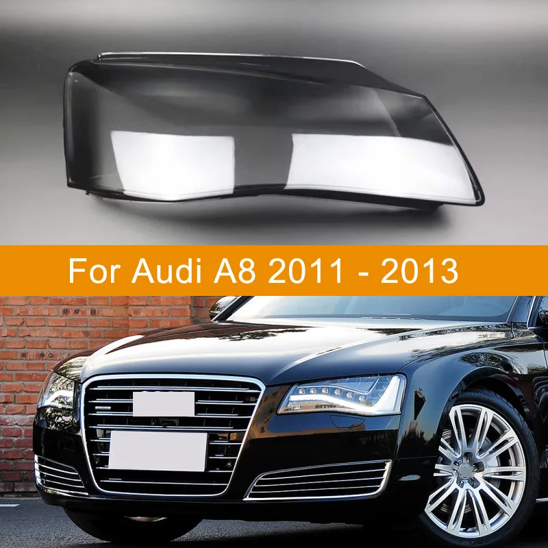 For Audi A8 D4 2011 2012 2013 Headlamp Shell Headlights Cover ...