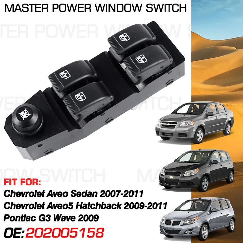 Car Window Lifter Control Switch 202005158 11 Pins For Chevrolet Aveo ...
