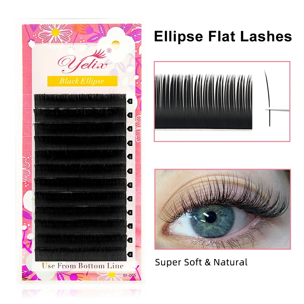 Yelix-Cils-Ellipse-Flat-Lashes-Mix-Soft-Two-Split-tips-Dark-Black ...