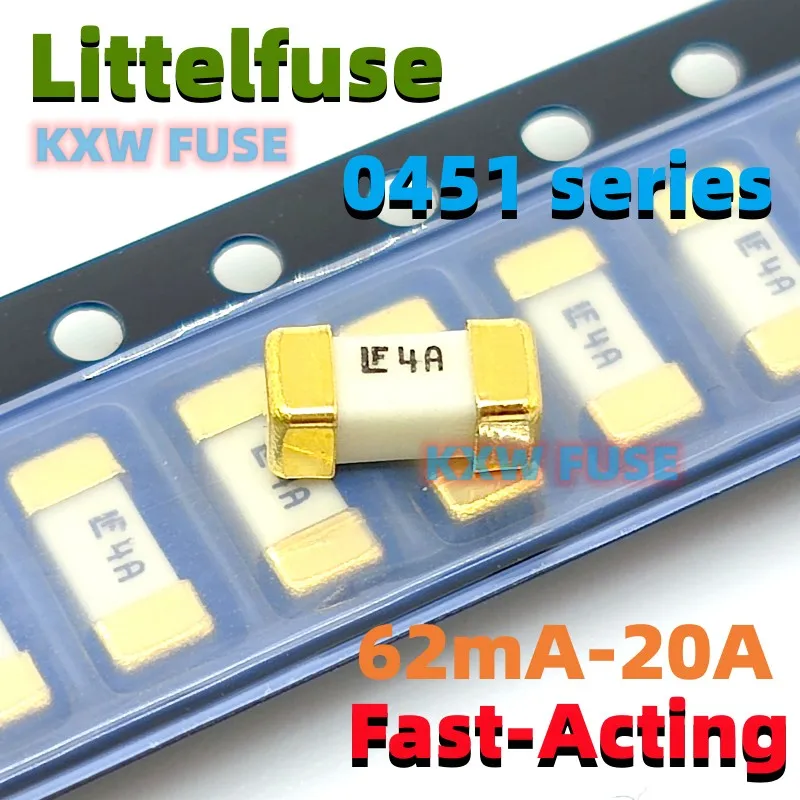 10PCS 1808/2410 125V Littelfuse 0451 SMD Fast blow Fuse 0.25A 0.5A 1A ...