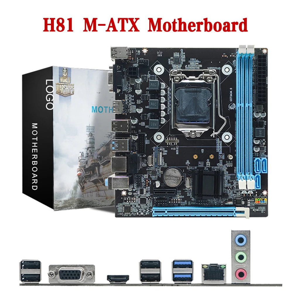 H81-Computer-Motherboard-16GB-I-O-Interface-Micro-ATX-LGA1150-Desktop ...