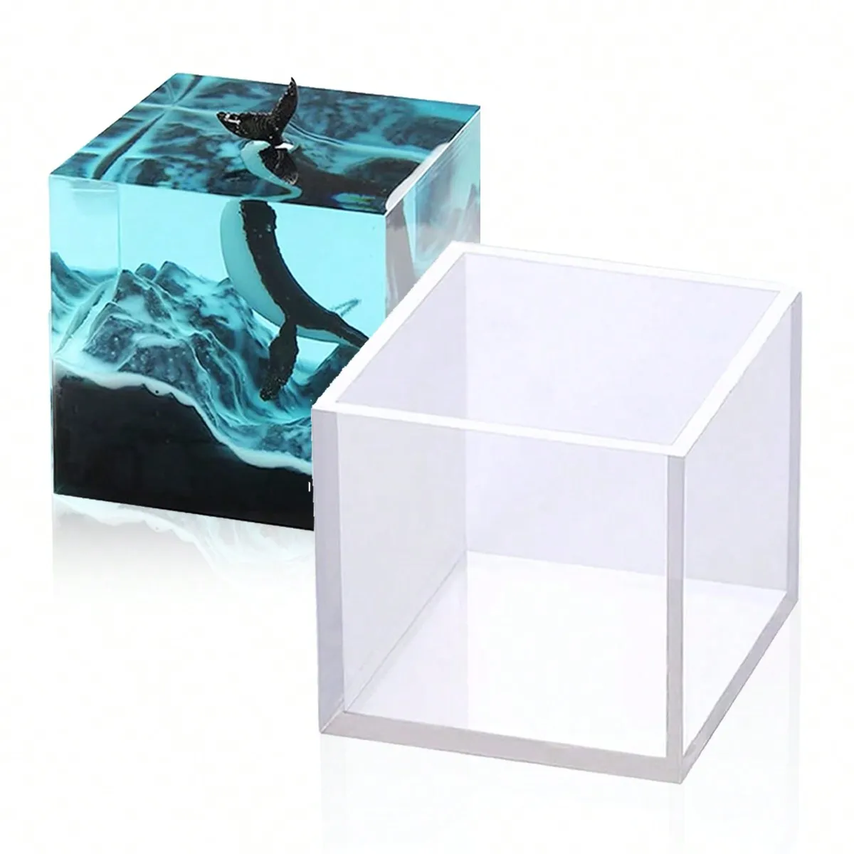 Leeseph-Cube-Resin-Mold-Clear-Silicone-Cube-Molds-DIY-Craft-Making ...