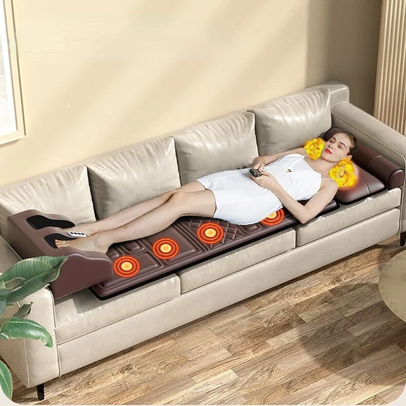 Vibrating-Heating-Massager-Cushion-Infrared-Therapy-Mattress-Neck-Back ...